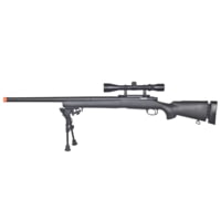 Lancer Tactical Low FPS M24 Bolt Action Spring Powered Sniper Rifle w ...