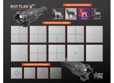 AGM Global Vision Rattler V2 19-256 19mm Thermal Imaging Rifle Scope ...