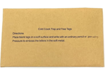 Cold Creek Write-On Trap Tags CCWOT25 ON SALE!