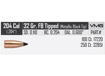 Nosler Varmageddon Rifle Bullet .20 Caliber 32gr FB Tipped 32851 ON SALE!