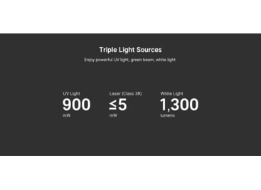 Olight Arkfeld Pro 1300 Lumens LED Rechargeable Flashlight with UV ...