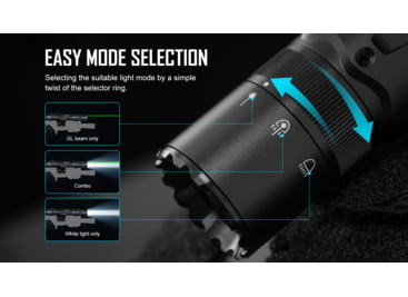 Olight Odin GL M 1500 Lumens LED Rechargeable Rail Mount Flashlight w ...