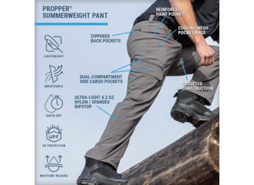 PROPPER Summerweight Tactical Pants- Men's, 30-32 Inseam F52583C25038X32 ON SALE!