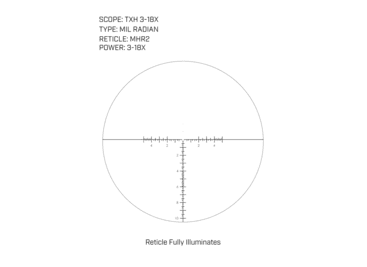 U.S. Optics 3-18x50mm TXH Rifle Scope, First Focal Plane, 34mm Tube TXH ...