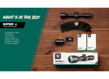 Vortex Viper HD 2-10x42 Rifle Scope, 30mm Tube, Second Focal Plane VPR ...