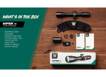Vortex Viper HD 3-15x44 Rifle Scope, 30mm Tube, Second Focal Plane VPR ...