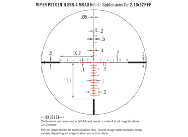 Vortex Viper PST Gen II 2-10x32mm 30mm Tube First Focal Plane Rifle ...
